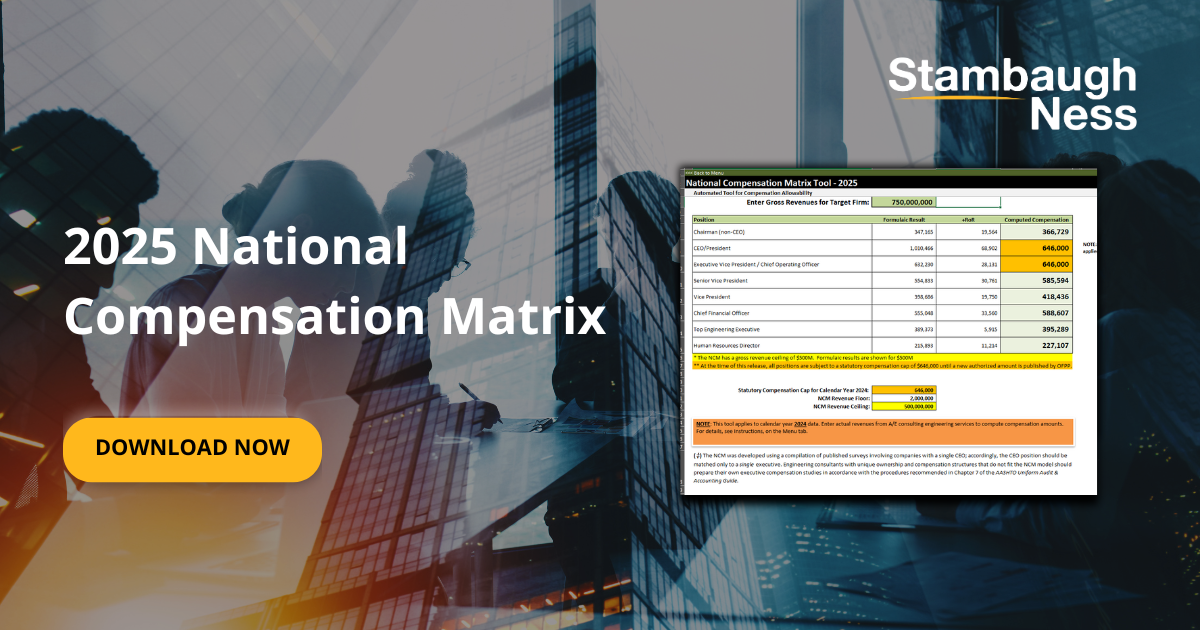 2025 National Compensation Matrix | Stambaugh Ness