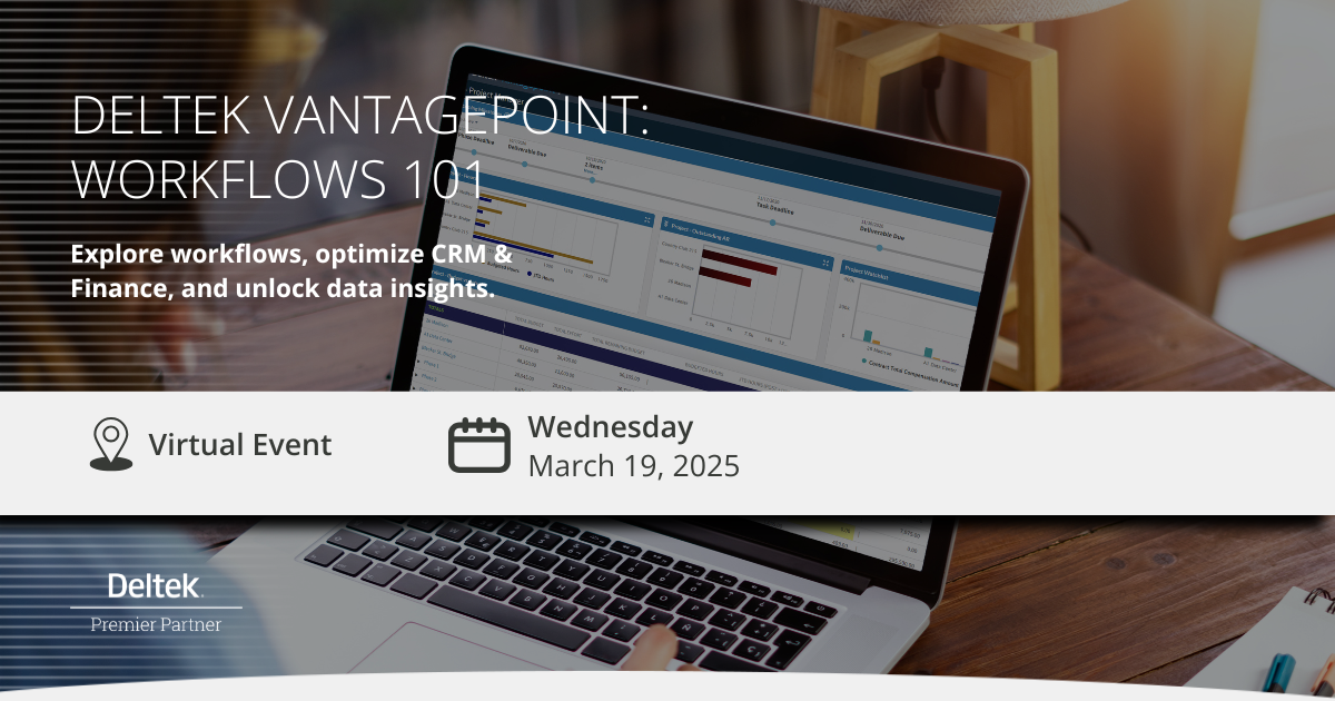 Deltek Vantagepoint: Workflows 101