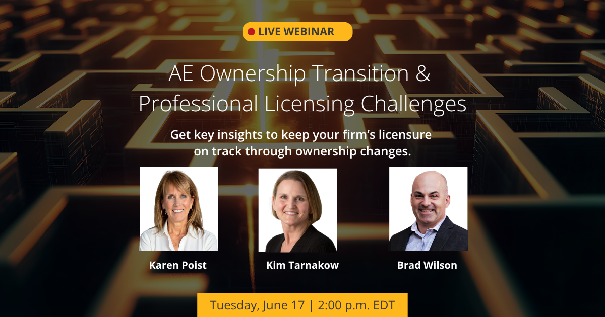 AE Ownership Transition & Professional Licensing Challenges