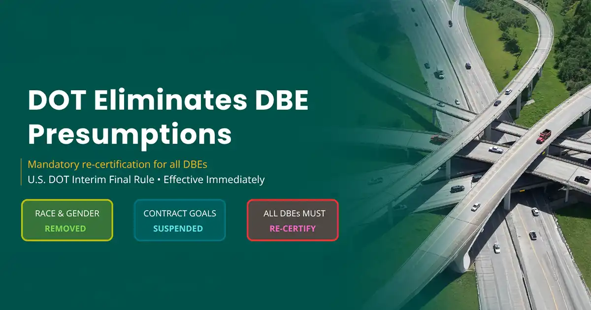 URGENT UPDATE: Major Shift in the DBE Program | Stambaugh Ness